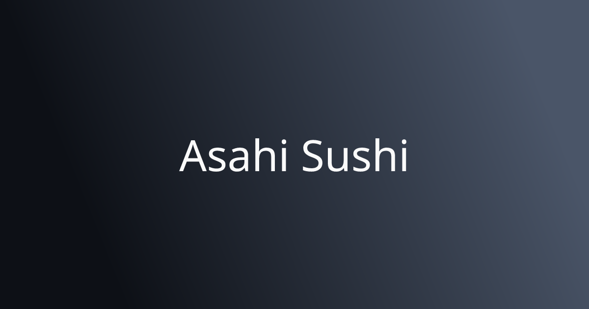 Order Authentic Japanese Online | Asahi Sushi - Pickup or Delivery ...